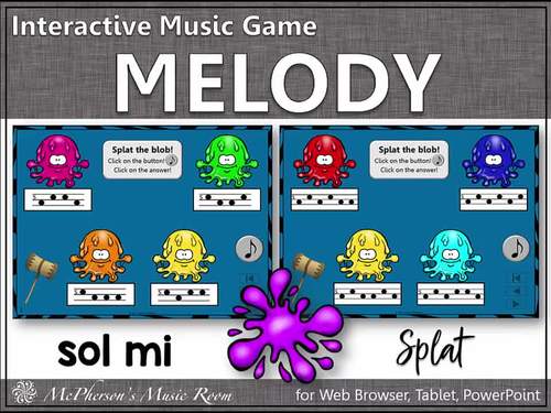 Solfege Sol Mi Interactive Melody Game for Elementary Music {Splat}