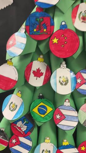 CHRISTMAS Around the World Country Flag Ornaments (set of 82) | TPT