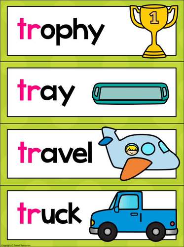 Blends Phonics NO PREP Printables for "tr" by Tweet Resources | TpT