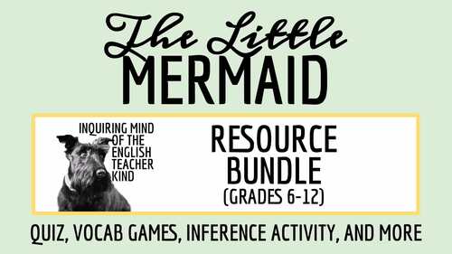 "The Little Mermaid" Quiz, Inference Worksheets, and Vocabulary Games ...