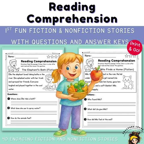 Reading Comprehension Passages for Grade 1 | Fun Fiction & Nonfiction ...