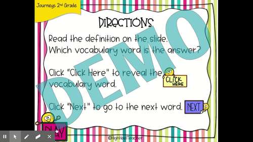 "Penguin Chick" Interactive Digital Vocab Flashcards | GOOGLE™ SLIDES