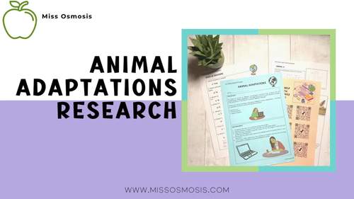 Life Science Research Project: Animal Adaptations by Miss Osmosis