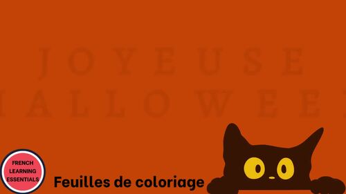 Halloween | Colouring Pages | Feuilles de coloriage | French | TPT