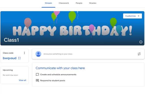 Animated Google Classroom Headers (Birthday Balloons) Banners by ...