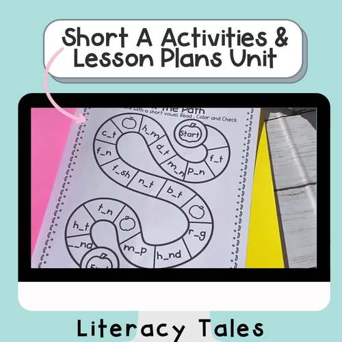 Short A Vowel Sound Activities and Lesson Plans Unit by Literacytales