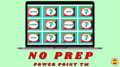 Spanish Question words notes and activities No prep Preguntas Nivel ...