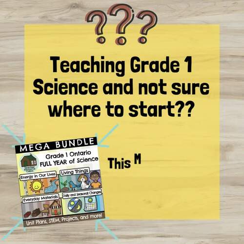 Grade 1 Ontario Science Mega Bundle (FULL YEAR) by Teacher Resource Cabin