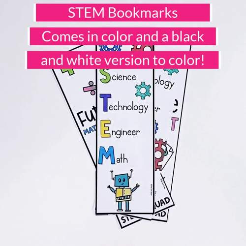 STEM Activities Bookmarks to Color Makerspace Coloring Sheets STEAM ...