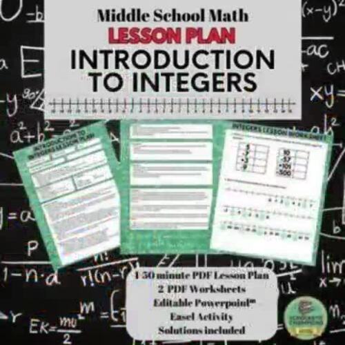 INTEGERS * Unit Curriculum Bundle * 5th and 6th Grade Middle School Math