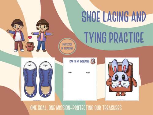 Shoe Lacing and Shoe Tying Practice Life Skills Activity | Occupational ...