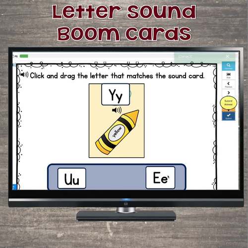Letter Sound Matching Game|Boom Cards by Simply B Teaching | TPT