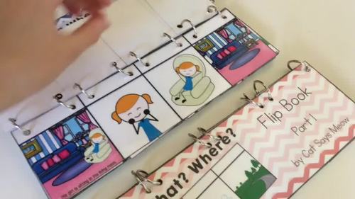 Wh- Questions Flip Book: Bundle! by Cat Says Meow | TpT