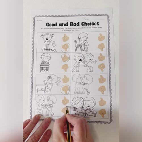 Good and Bad Behavior Choices Version 2 by SEN Resource Source | TPT
