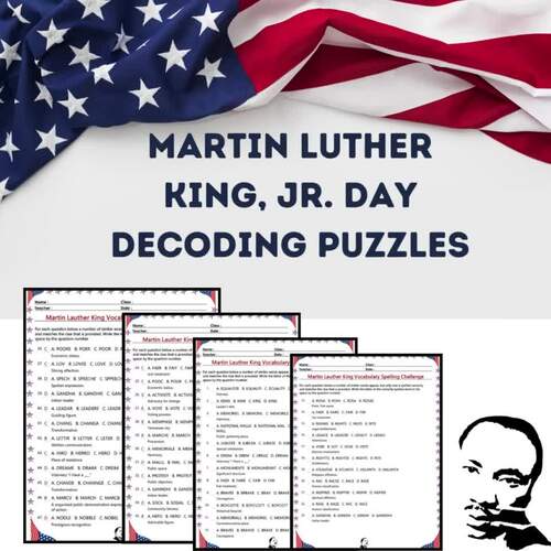 Martin Luther Fun Decoding Vocabulary Puzzles Challenge No Prep ...