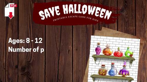 Printable Halloween Escape Room Game, Halloween Party Activity, Spooky ...