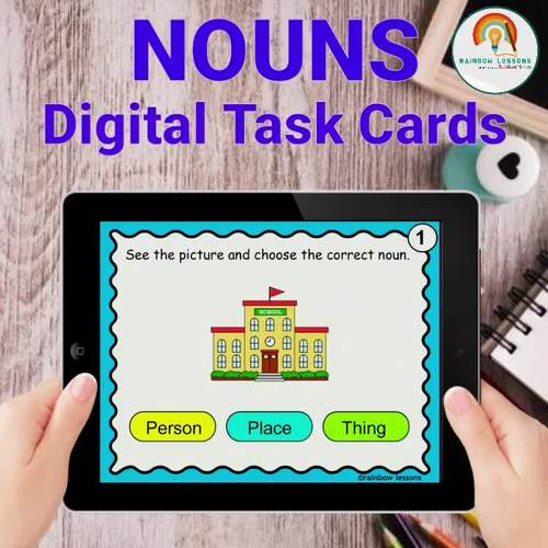 Noun Task Cards | Noun Interactive PDF | Noun Game | Kindergarten ...