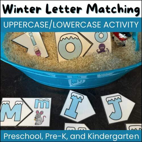 Winter Uppercase Lowercase Letter Match, Winter Centers, Pre-k and ...