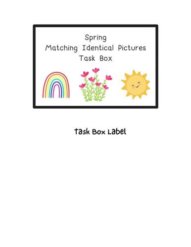 Spring Task Cards | Visual Discrimination Preschool & Special Education ...