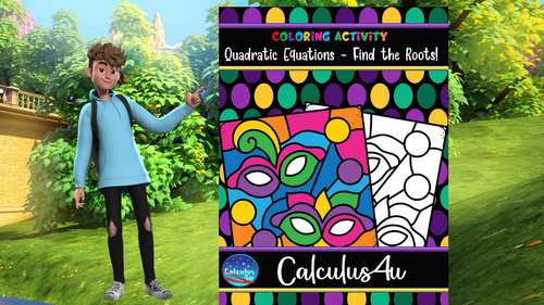 Quadratic Equations - Color By Number - Mardi Gras theme by Calculus4u