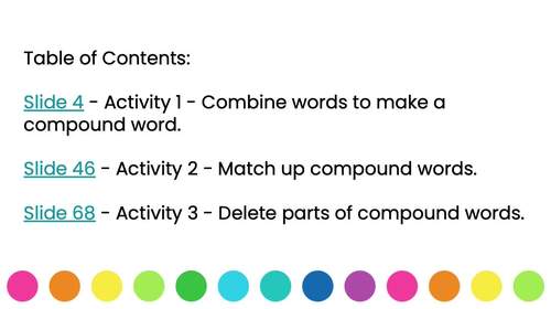 Compound Words Google Slides - Phonological Awareness Activities ...
