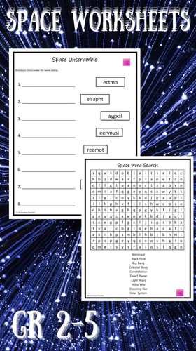 Space Science Worksheets by Innovative Teacher | TPT