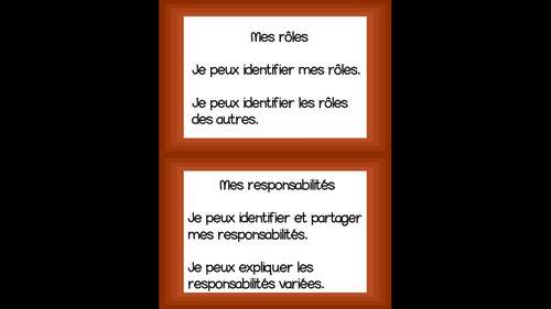 French Social Studies Unit Grade 1 - Roles and Responsibilities | TPT