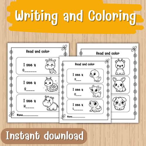 Writing and Coloring Worksheets for Kindergarten | Printable Letter ...