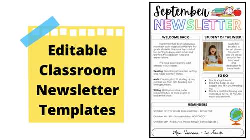 Editable Classroom Newsletter Templates l Parent Communication l Print ...