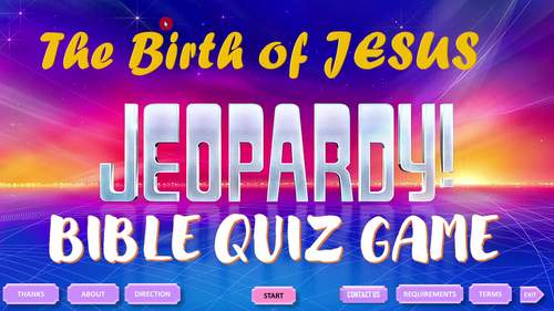 Christmas Bible Lesson The Birth of Jesus Jeopardy PowerPoint Digital Game