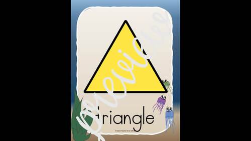 2D and 3D Shape Posters Under the Sea Ocean Theme Classroom Decor Set 2