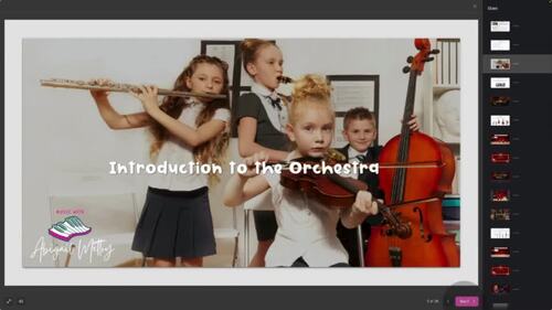 Elementary Music Orchestra Bundle - Worksheets Activities Games Interactive