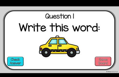 Short A Words PowerPoint Game (CVC Words Game) by ONEderful In First