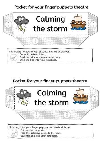 Calming the storm - Jesus - Biblical story - Finger Puppets by Die ...