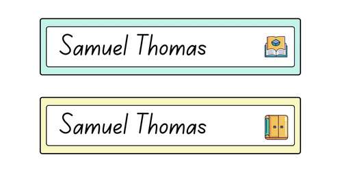 EDITABLE Desk Name Plates – Editable Canva Template | Kawaii Desk Name ...