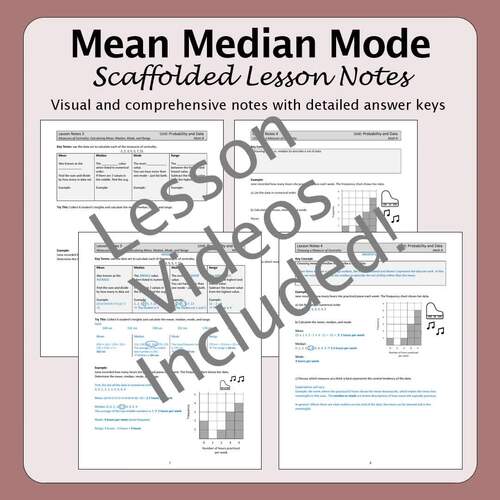 BC Math 8 Measures of Central Tendency Mini Unit, Engaging, Differentiated