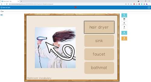 Bathroom Home Vocabulary #3 BOOM CARDS for Adult ESL by Rike Neville