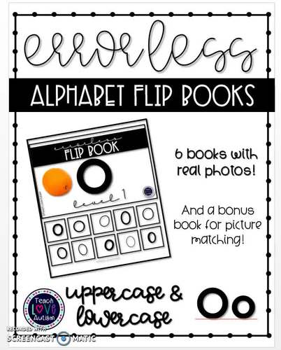 Alphabet Adapted Books for Letter O with Real Photos by Teach Love Autism