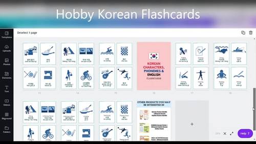 HOBBY KOREAN FLASH CARDS HOBBIES | Hobbies Korean Flashcards Interests