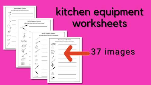 Kitchen Equipment Worksheet Identify Items And Uses Culinary Arts FCS ...