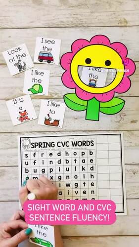 Sentence Fluency - Sight Word Fluency - CVC Words Fluency - CVC Games