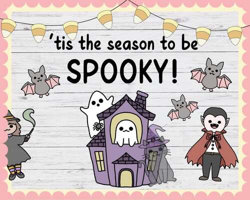 Cute Halloween Bulletin Board Kit | Preschool Classroom Decor | October ...