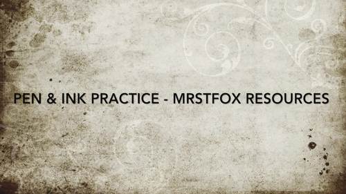 Pen and Ink Drawing Worksheet Bundle Middle School Art High School Art ...