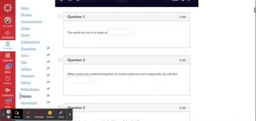 Nova Beyond the Elements: Life Self-Graded Canvas Quiz Assignment