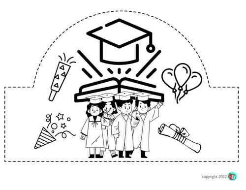 Graduation Class of 2024 HATS | COLOR CUT AND PASTE HAT ACTIVITY | MAKE ...