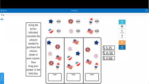 4th of July Life Skills Money Addition Life Skills Boom Cards™ | TPT