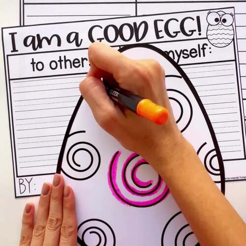 Spring Easter Egg Craft and Bulletin Board - The Good Egg | TPT