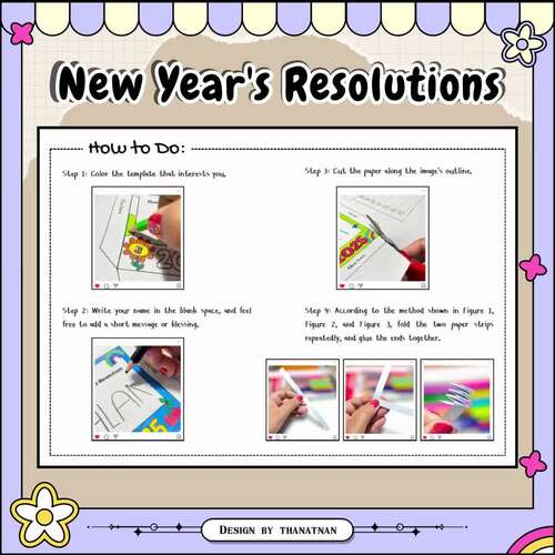 2025 New Year's Resolutions Crafts, Writing Activities | New Year Goals