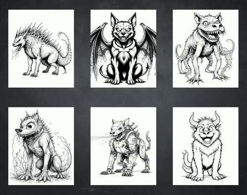 Monster Dogs Coloring Book - Spooky & Adorable Fun for All Ages!