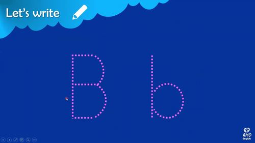 Digital Alphabet Letter B no prep Lesson PPT for Distance Learning